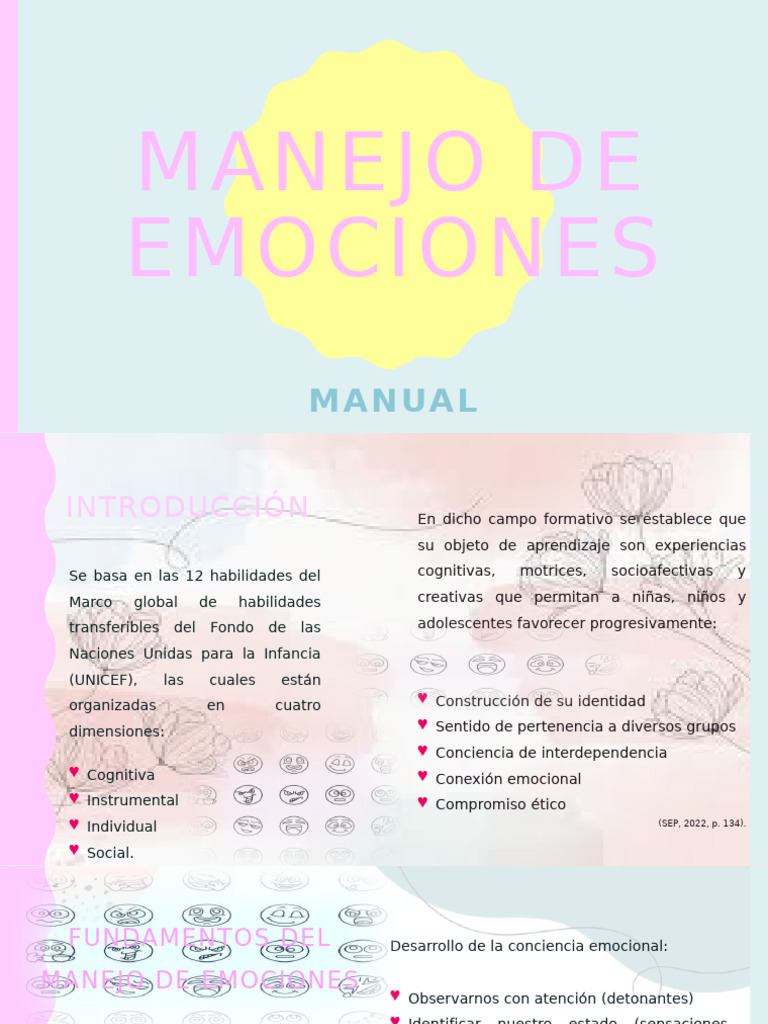 Manual de Manejo de Emociones | PDF | Las emociones | Autorregulación ...