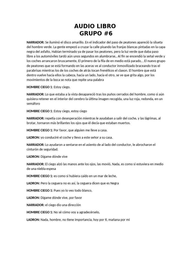 Audio Libro #6 | PDF | Discapacidad visual | Peatonal
