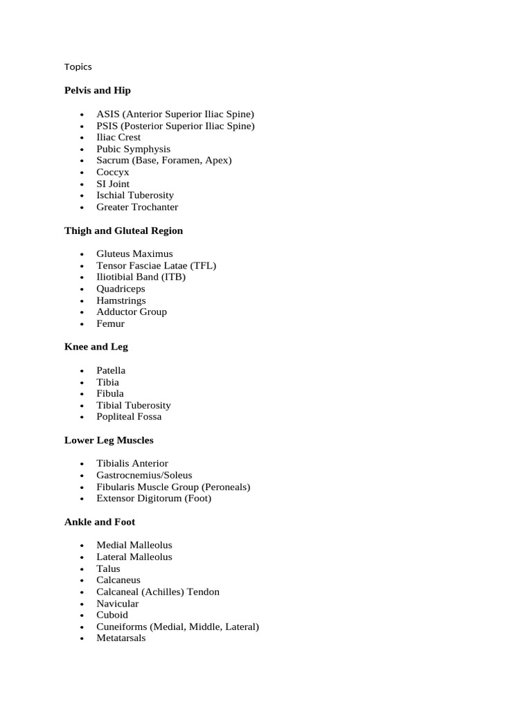 Anatomy Topics Week 6 | PDF