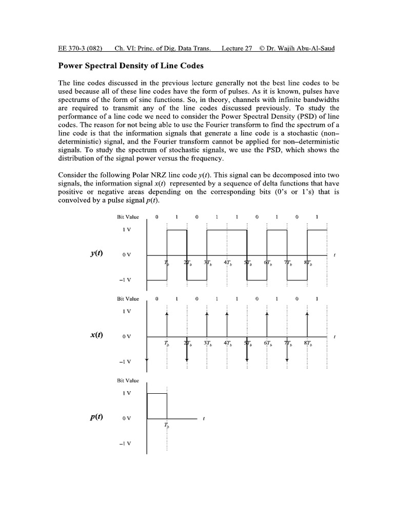 Power Spectral Density' | PDF