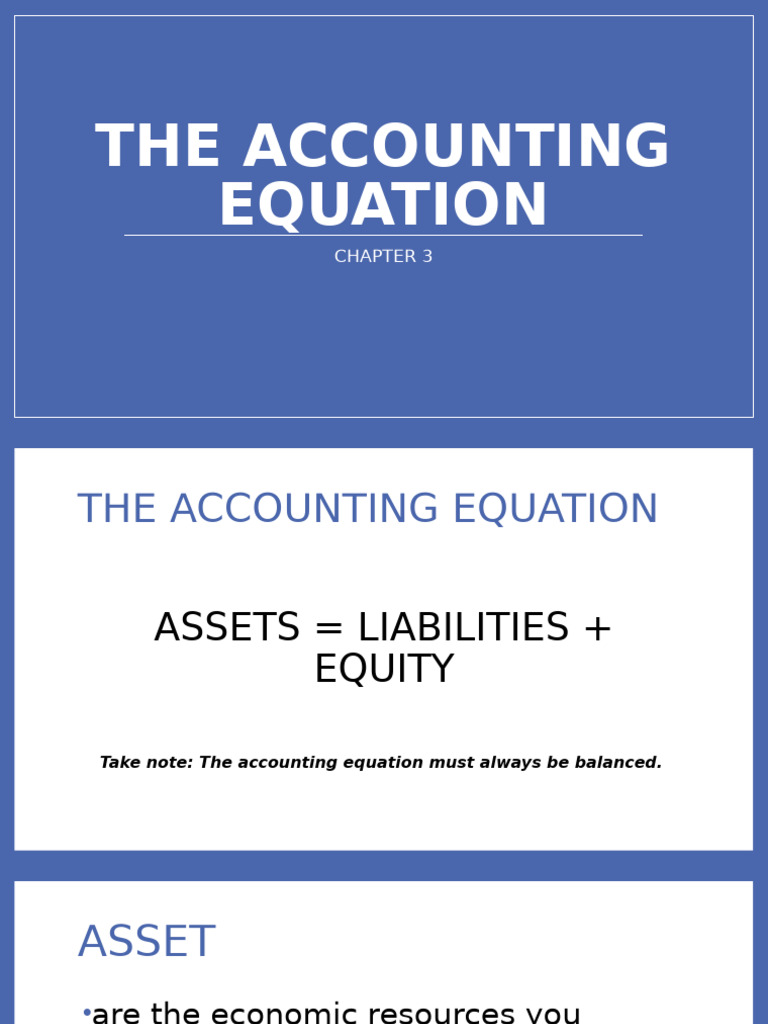 Understanding the Accounting Equation | PDF | Equity (Finance) | Expense