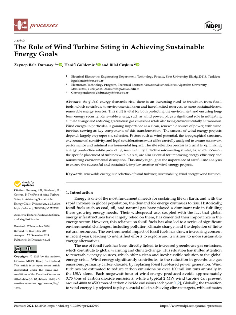 The Role of Wind Turbine Siting in Achieving Sustainable Energy Goals ...