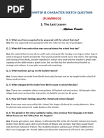 Character Sketch - The Last Lesson | PDF