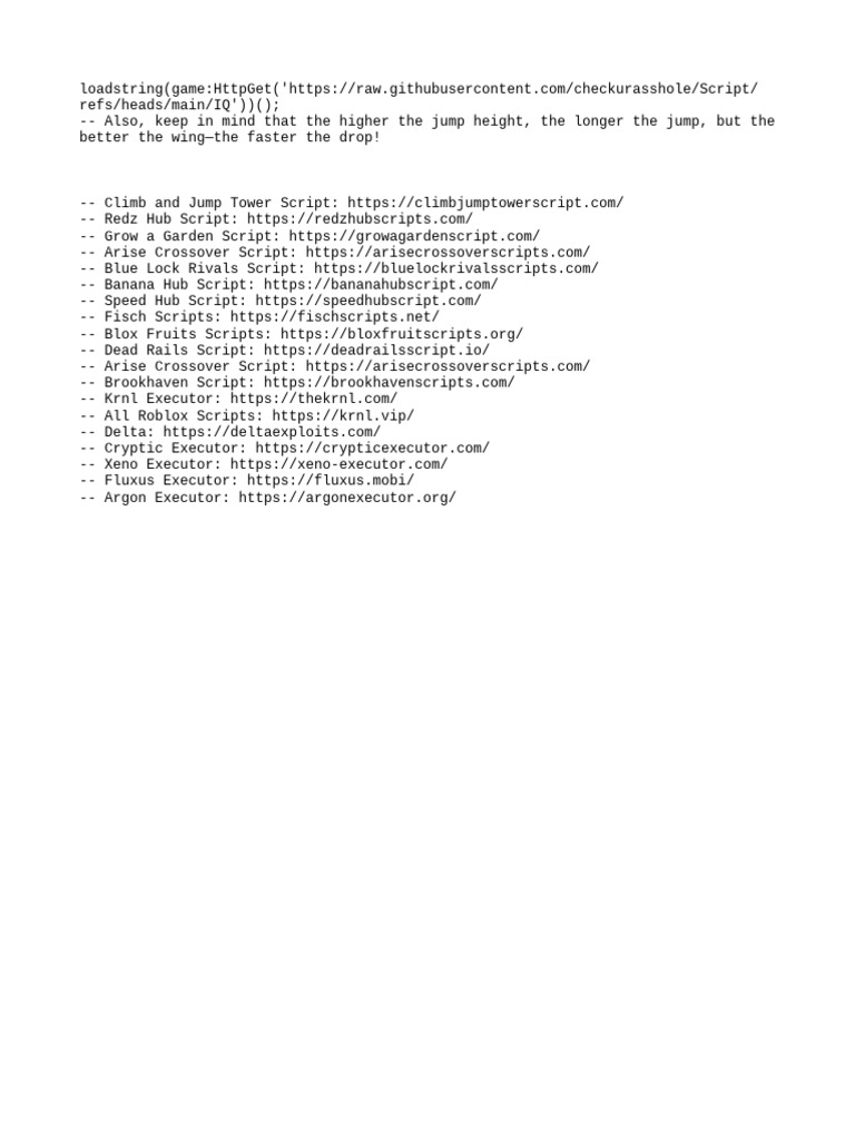 Climb and Jump Tower Script 1 | PDF