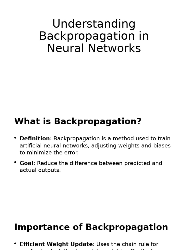 Understanding Backpropagation in Neural Networks | PDF | Applied Mathematics | Machine Learning