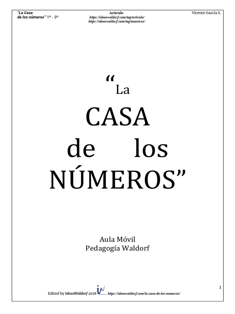 Casa de los Números en Waldorf | PDF