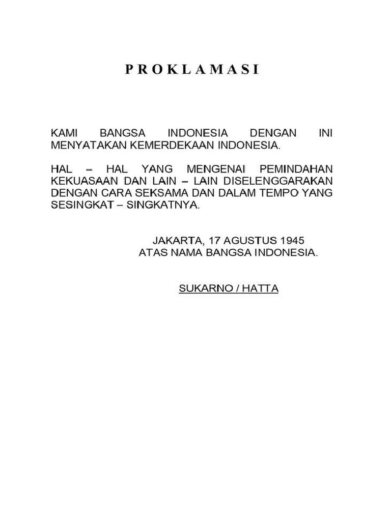 Proklamasi | PDF