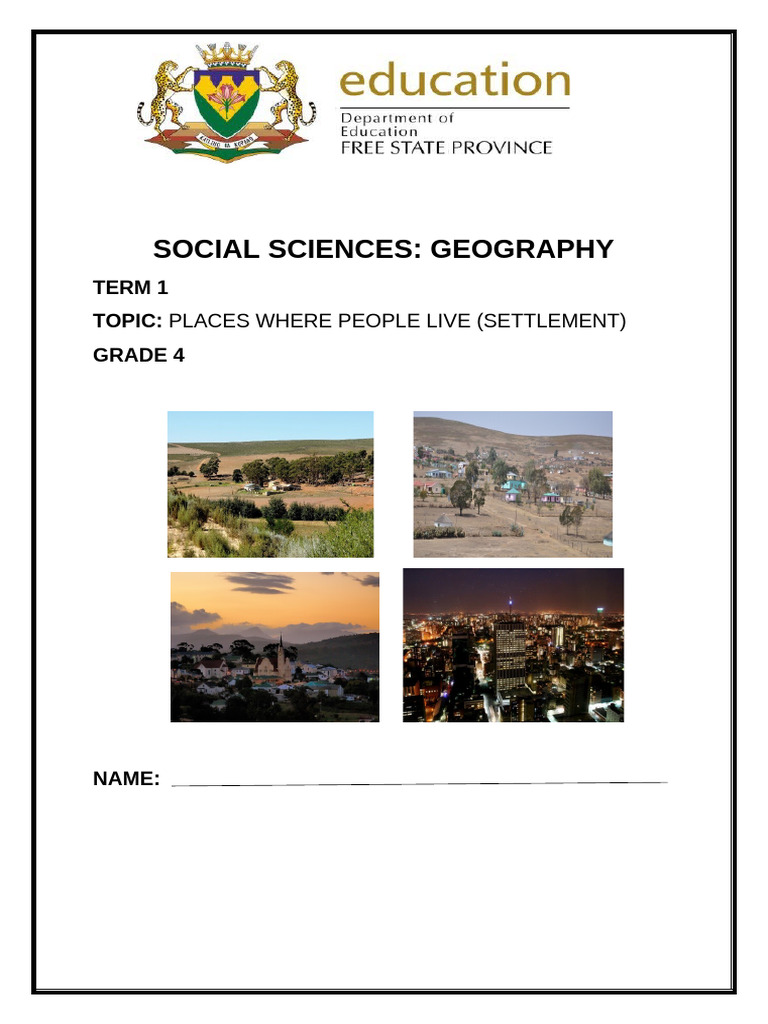 Grade 4 Geography: Settlement Concepts | PDF | Village | Cognitive Science
