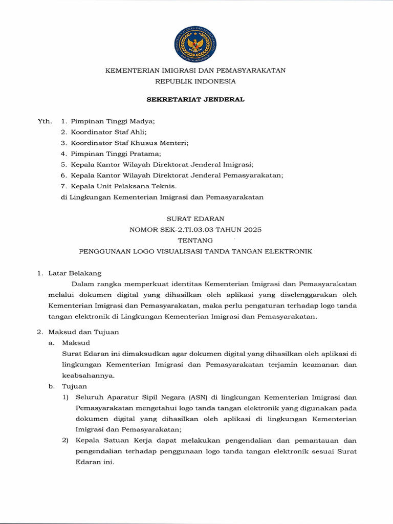 Surat Edaran Tentang Penggunaan Logo Visualisasi Tanda Tangan ...