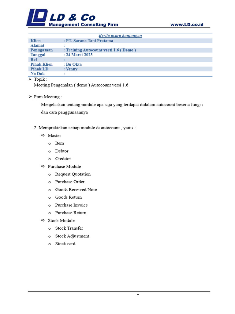 20230324-STP Berita Acara Training | PDF