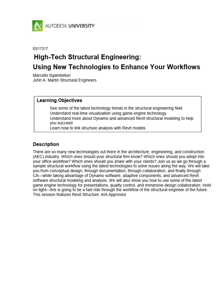 High-Tech Structural Engineering Workflows | PDF | Virtual Reality ...