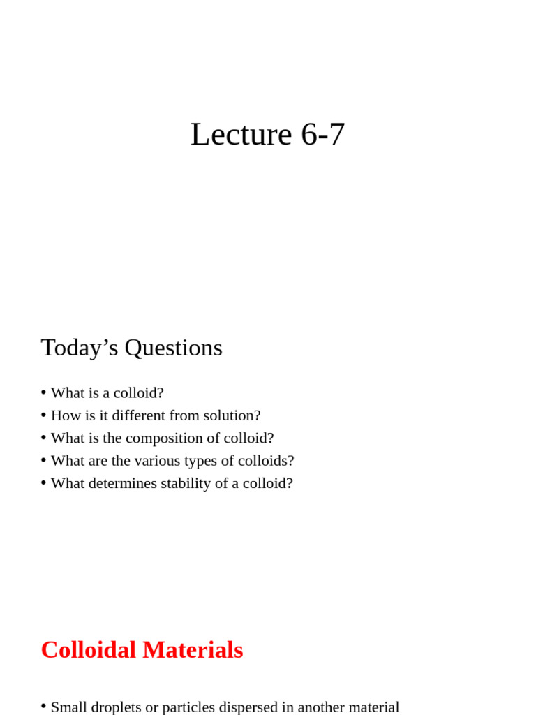 Understanding Colloids and Milk Chemistry | PDF | Milk | Colloid