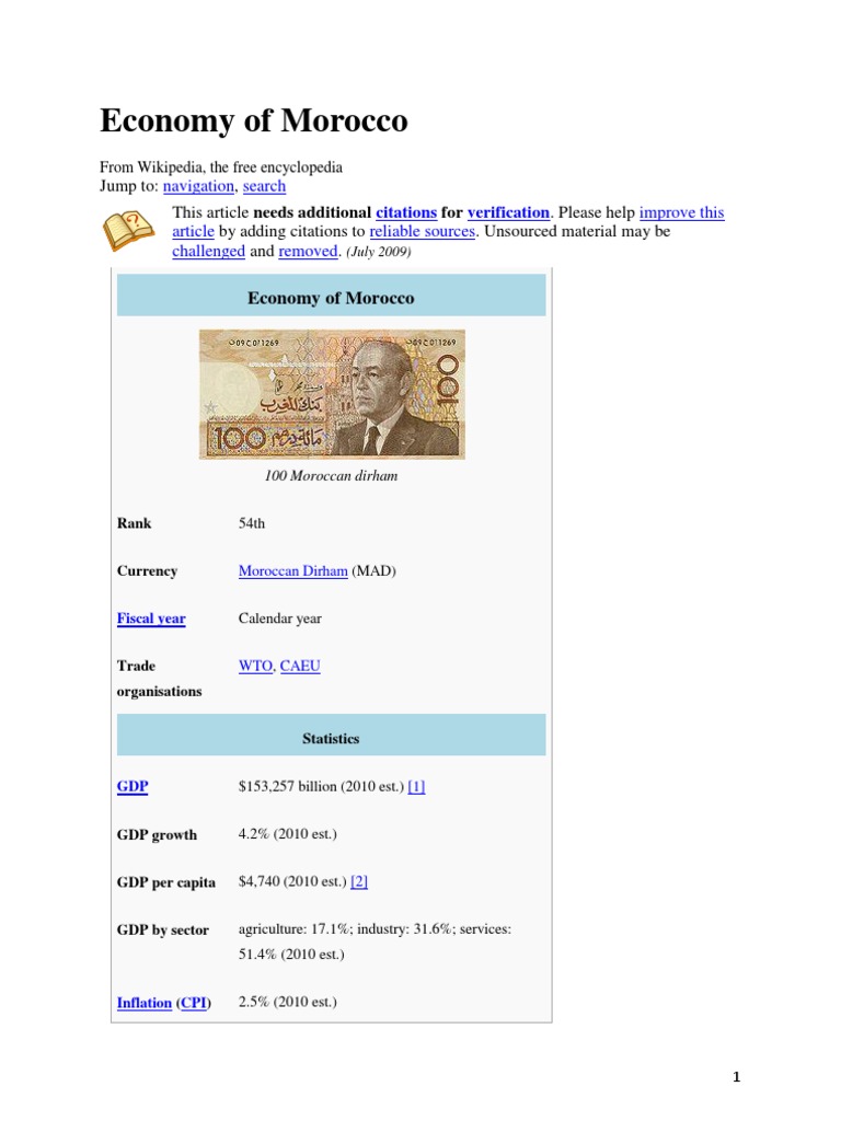 Economy of Morocco | PDF | Economics | Economies
