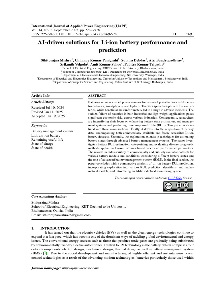 AI Solutions for Li-ion Battery RUL Prediction | PDF | Lithium Ion ...