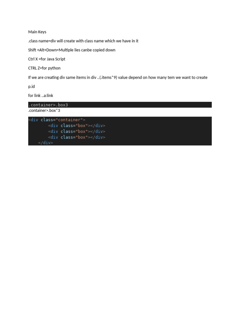 Main Keys | PDF
