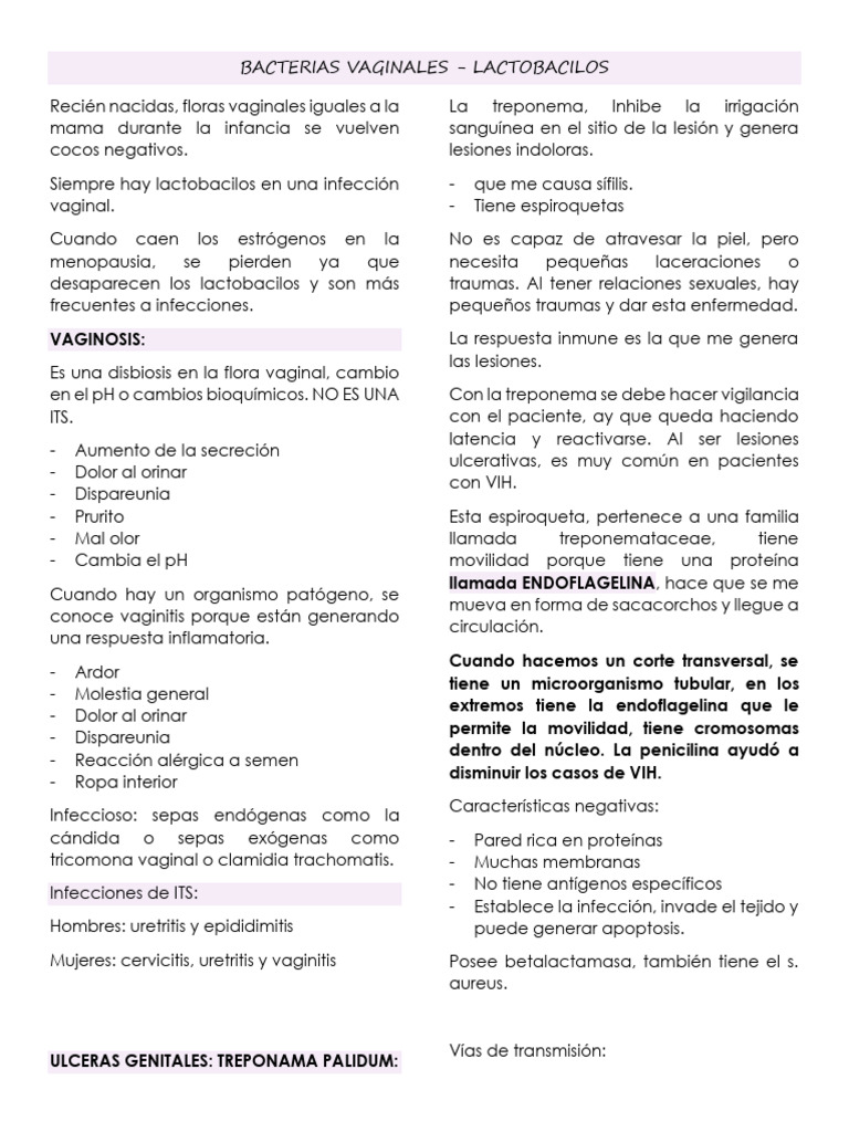 Infecciones Vaginales y Sífilis: Guía Clínica | PDF | Infección ...