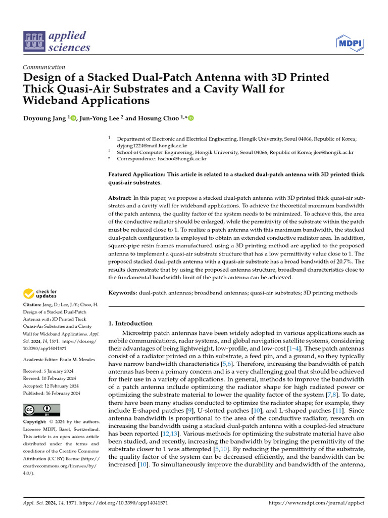 Design of A Stacked Dual-Patch Antenna With 3D Pri | PDF | Antenna ...