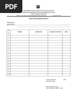 Contoh Daftar Hadir Rapat Dinas Format Excel, Word Dan PDF | PDF