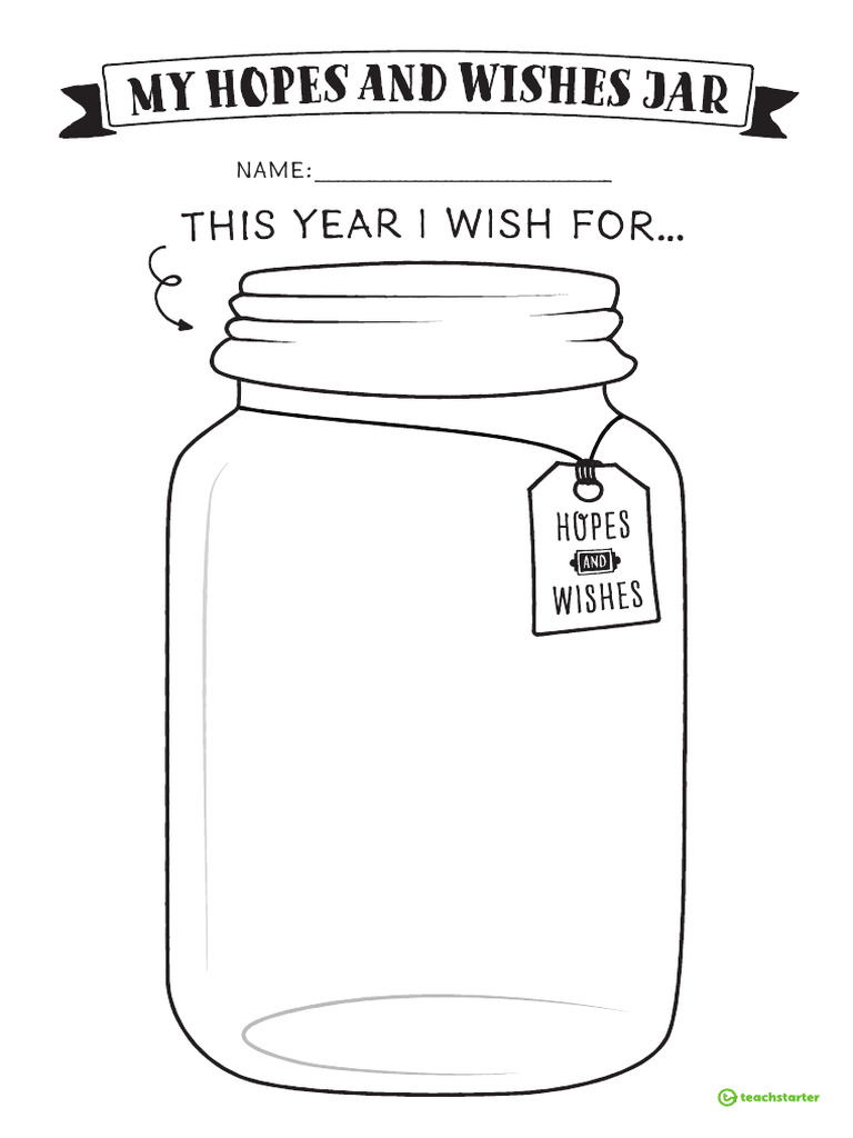 My Hopes and Wishes Jar Template A Do Be Reader | PDF