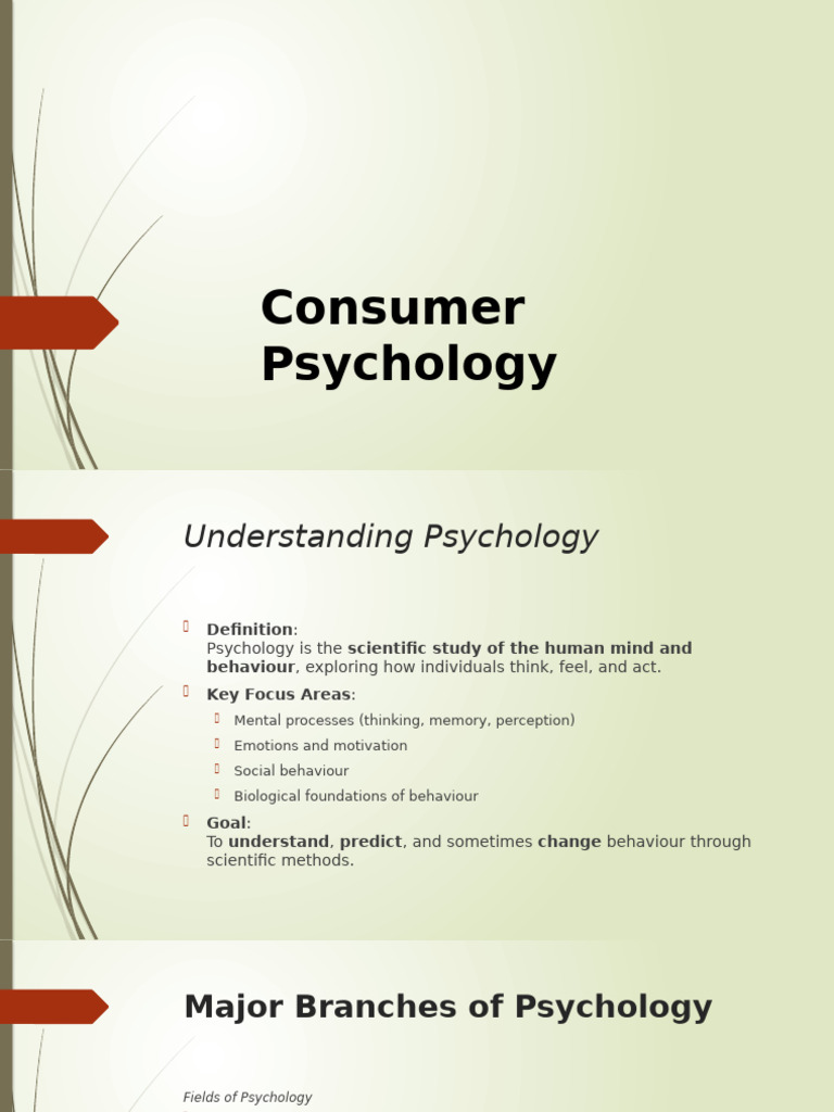 Introduction - Consumer Psychology | PDF | Consumer Behaviour | Psychology