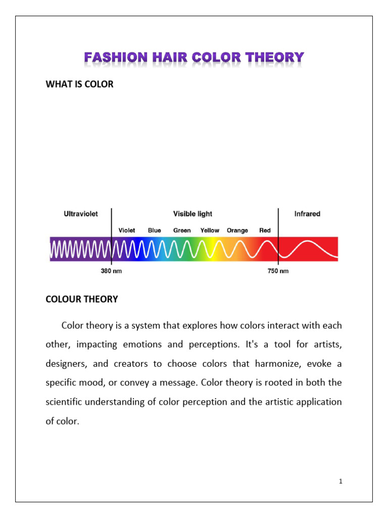Hair Color Theory and Techniques Guide | PDF | Color