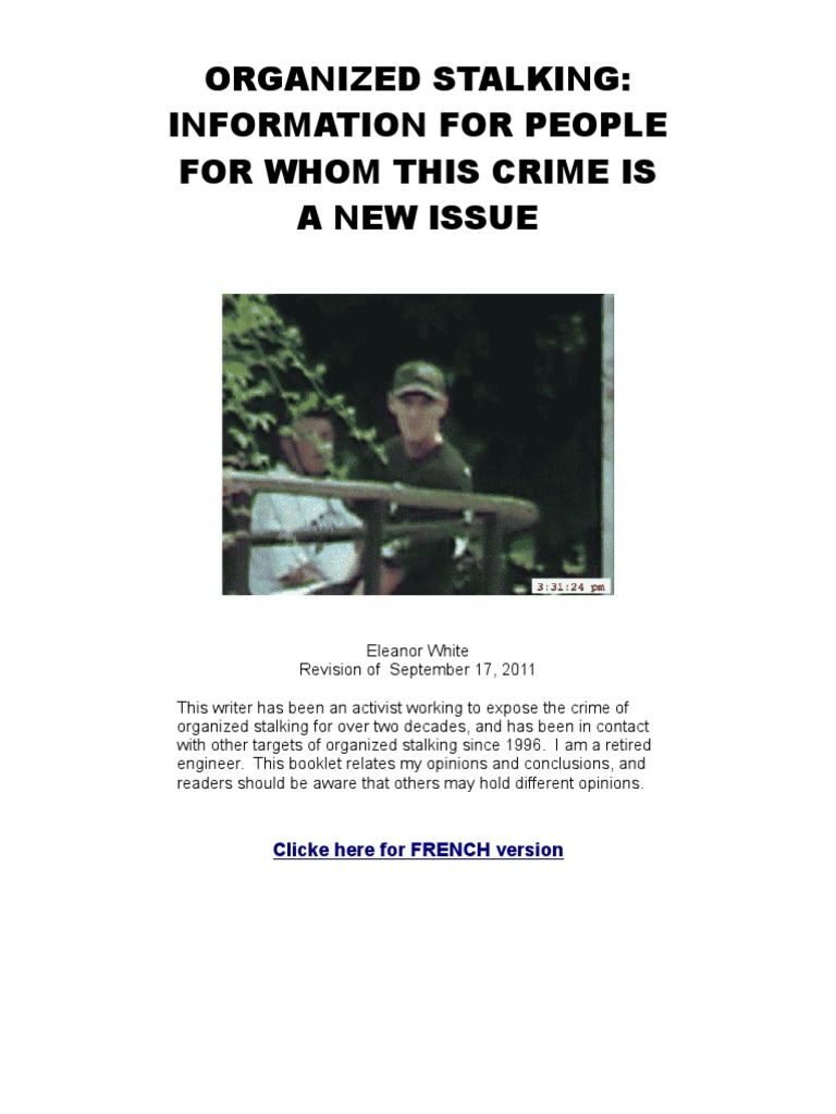 Organized Stalking Information | PDF | Stalking | Uniform Crime Reports