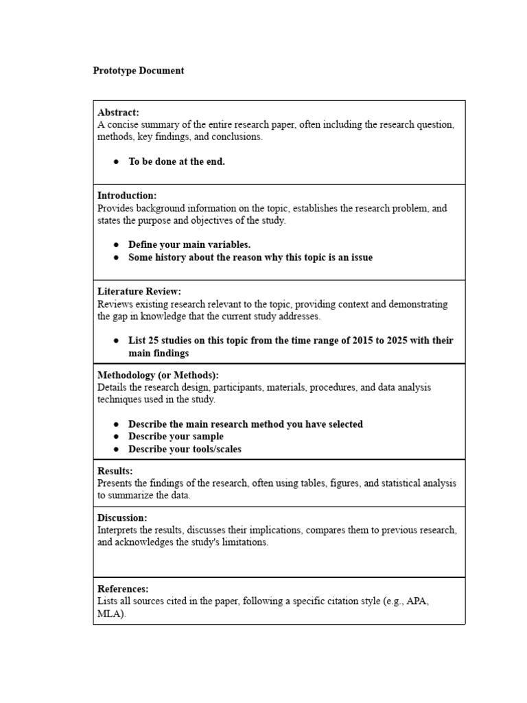 Research Paper Prototype Guide | PDF