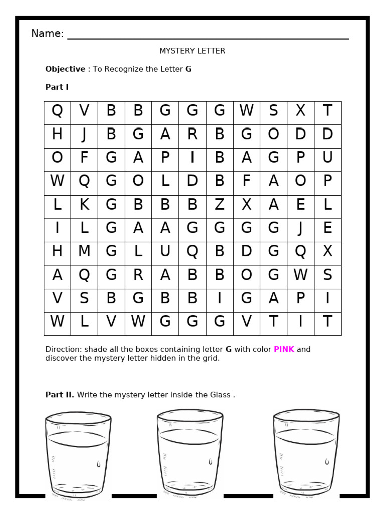 Discover the Mystery Letter G | PDF