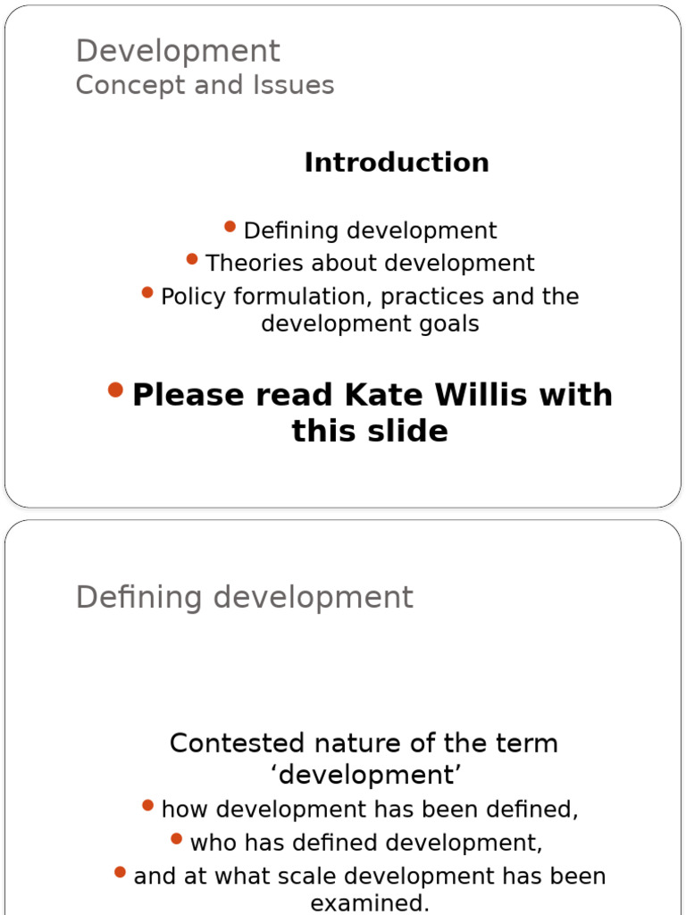 Understanding Development Concepts | PDF | Cost Of Living | Human ...