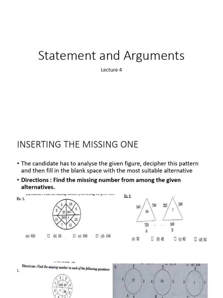 Statement and Arguments | PDF | Argument