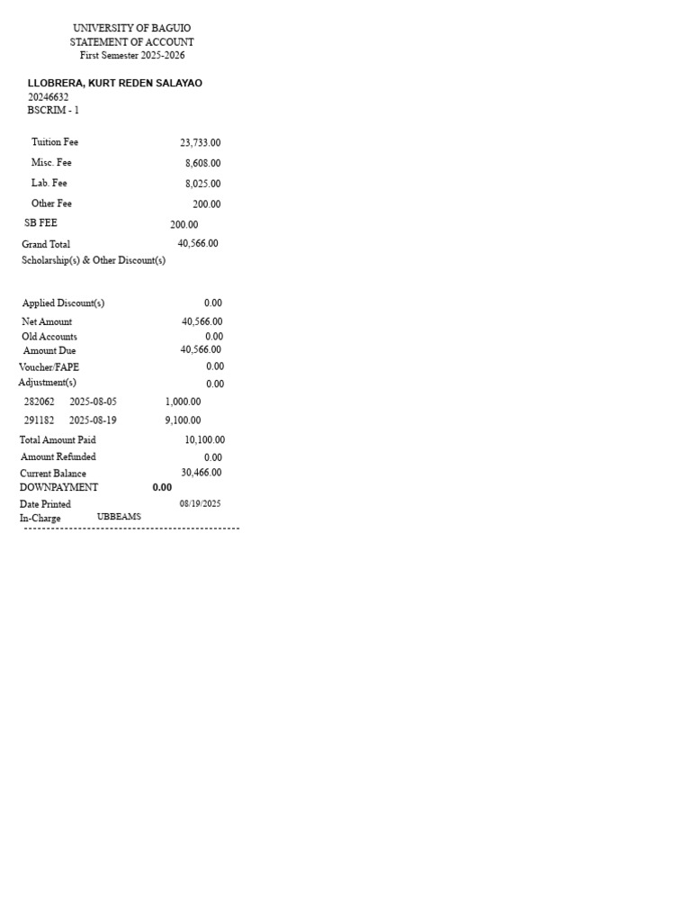 Statementof Account | PDF
