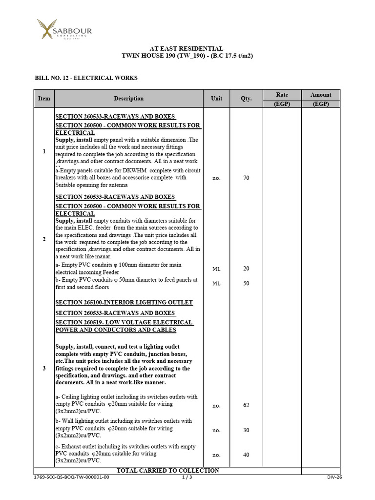 1769 SCC QS Boq TW 000001 00 BC | PDF | Electrical Wiring | Components