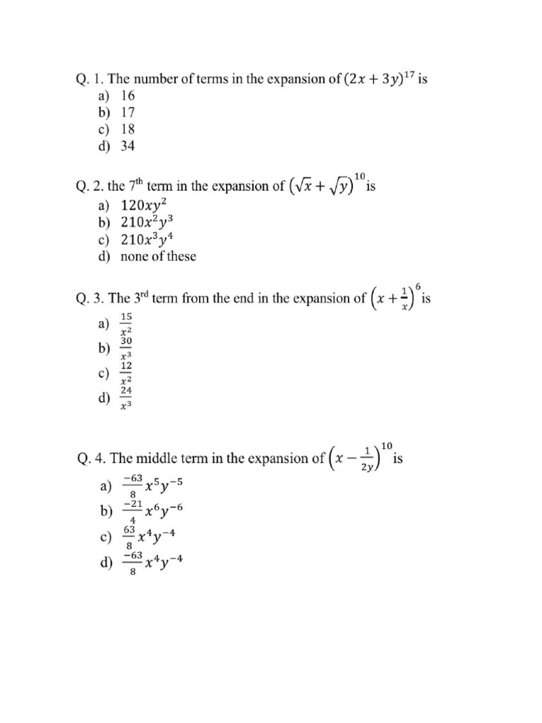 Binomial Questions | PDF