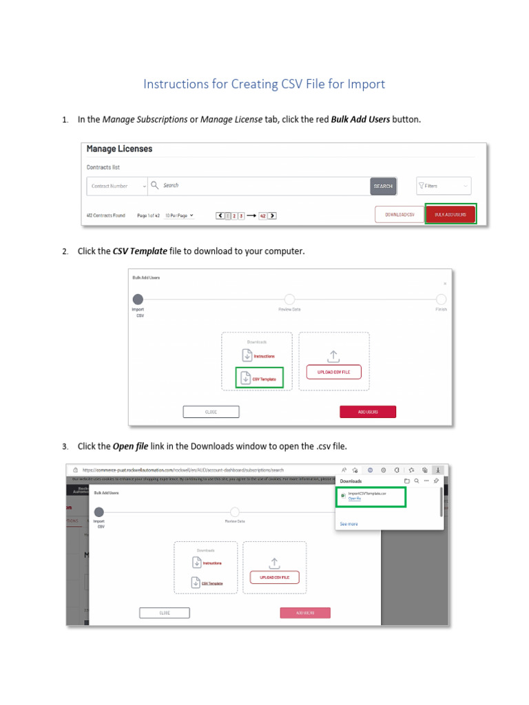 Instructions For Creating CSV File For Importing | PDF | Comma Separated Values | System Software