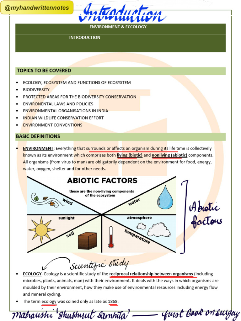 Ecology and Biodiversity Overview | PDF | Natural Environment | Ecosystem