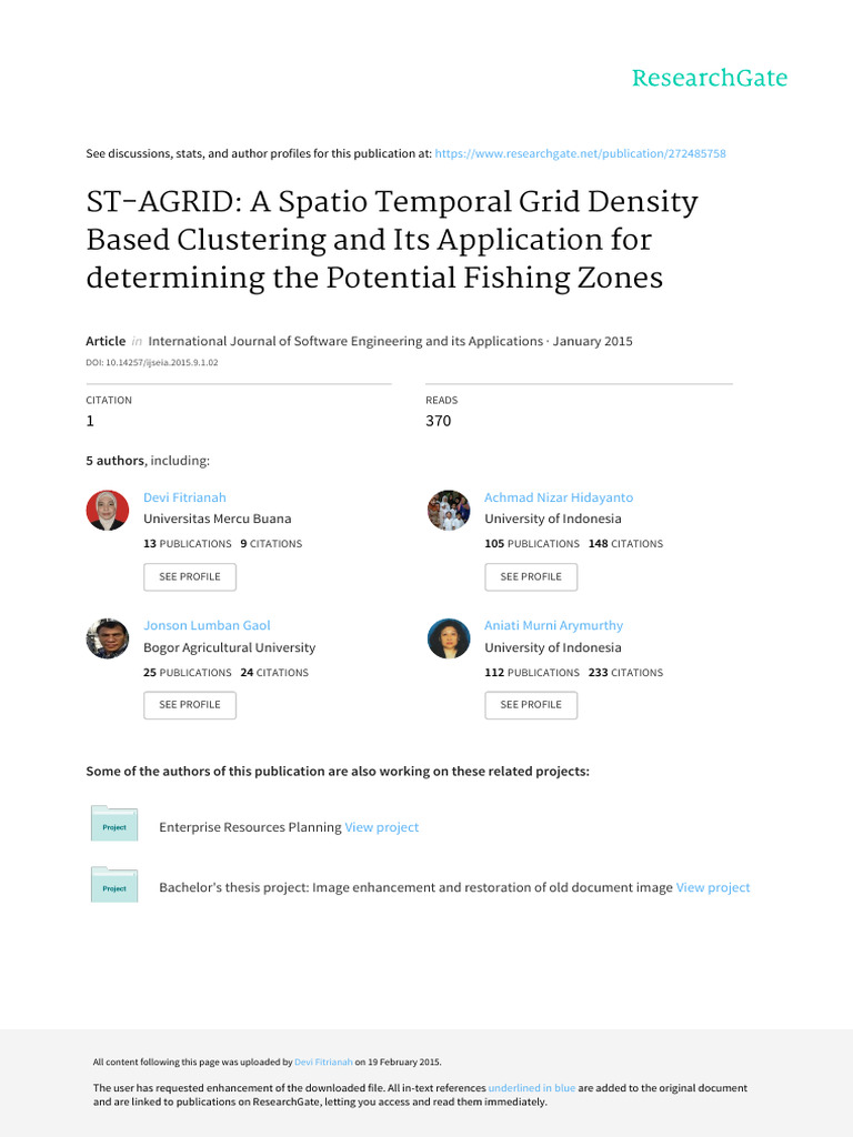 ST-AGRID: Fishing Zone Clustering Method | PDF | Cluster Analysis ...