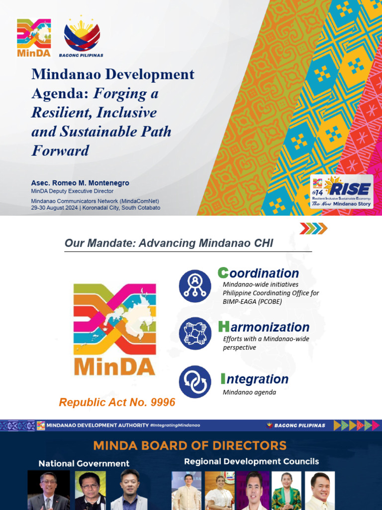Mindanao Development Agenda 2023-2028 | PDF | Sustainability | Economies