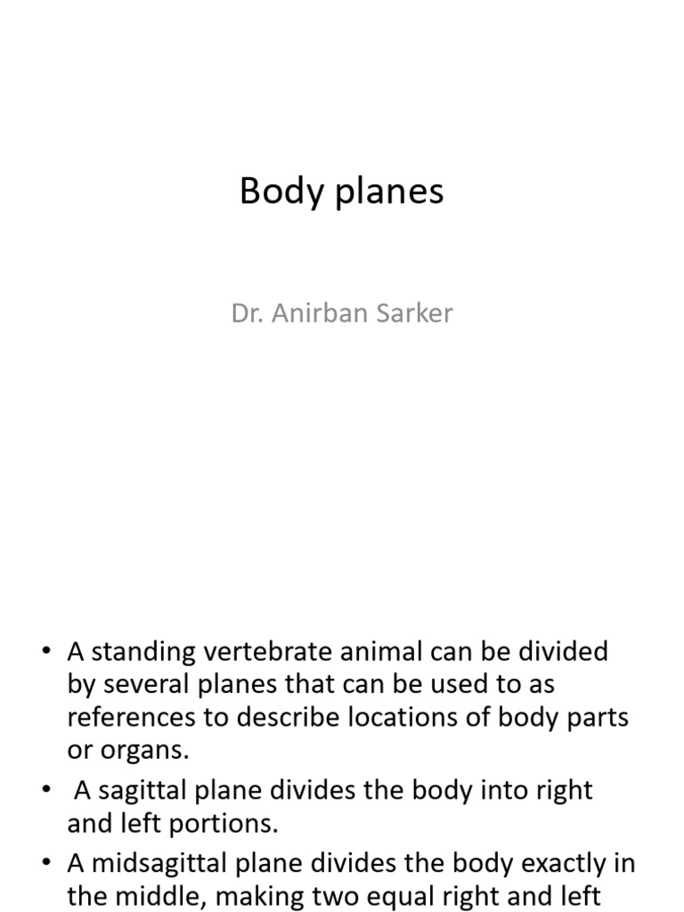 Body Planes and Appendages Explained | PDF | Cell (Biology) | Zoology