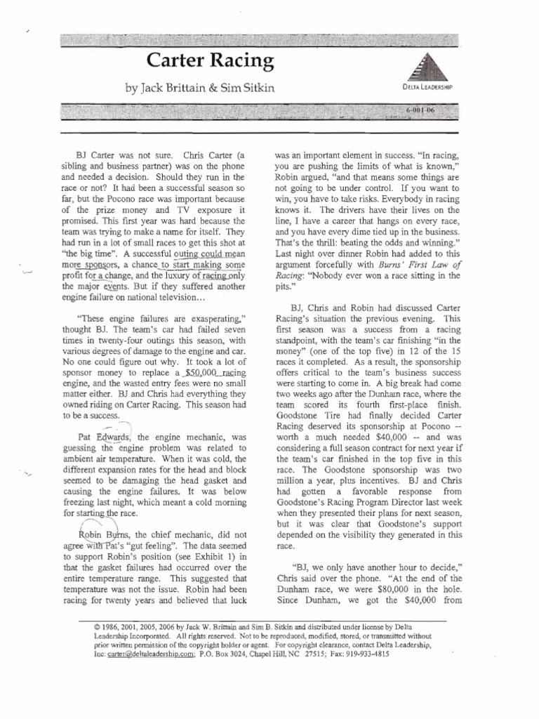 Carter Racing: Jack Brittain Sim Sitkin | PDF | Turbocharger | Nature
