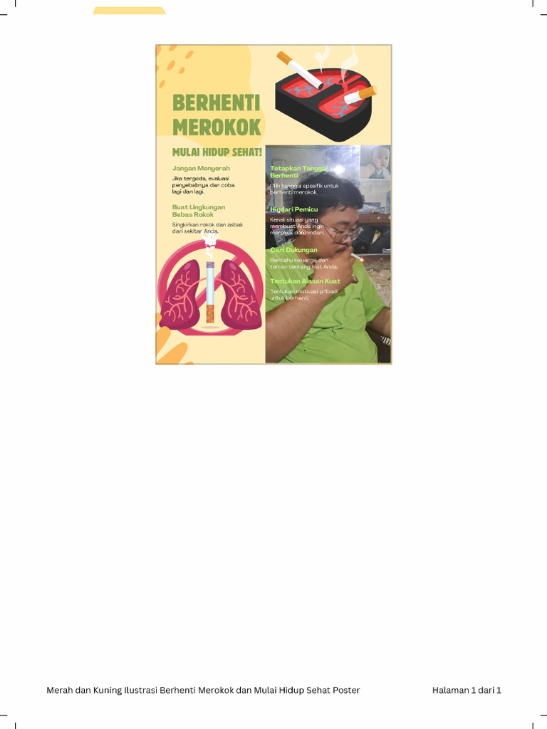 Merah Dan Kuning Ilustrasi Berhenti Merokok Dan Mulai Hidup Sehat Poster_20250729_201822_0000 | PDF