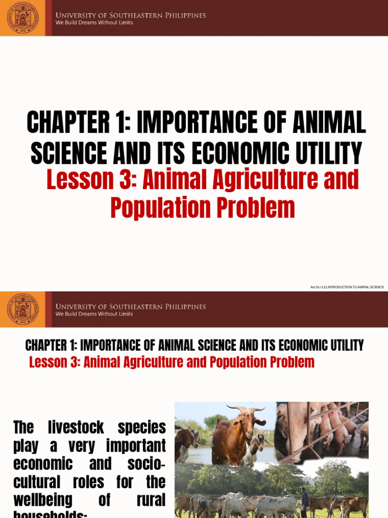 Animal Agriculture and Population Challenges | PDF | Agriculture ...
