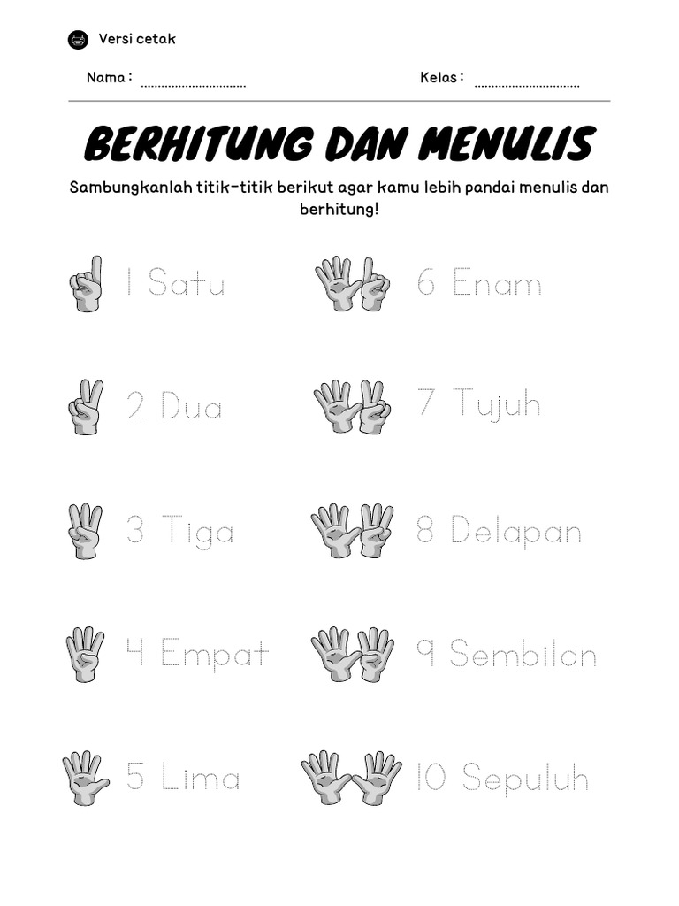 Belajar Menulis dan Berhitung Dasar | PDF