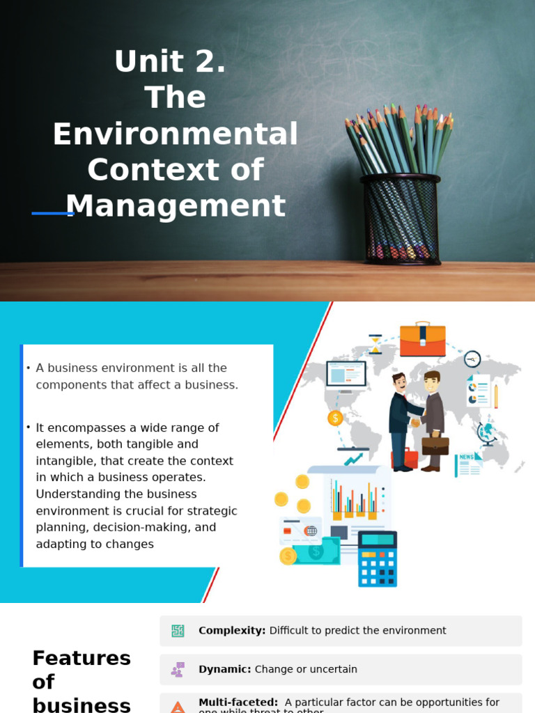 Unit 2. The Environmental Context of Management | PDF | Economies ...