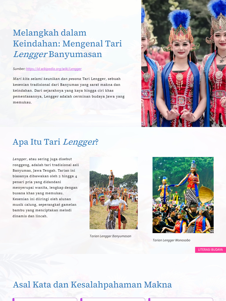 Ciri Khas Tari Lengger Banyumasan | PDF