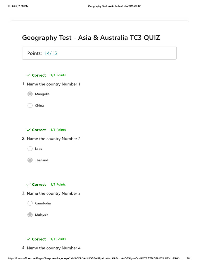 Map - Asia Test | PDF