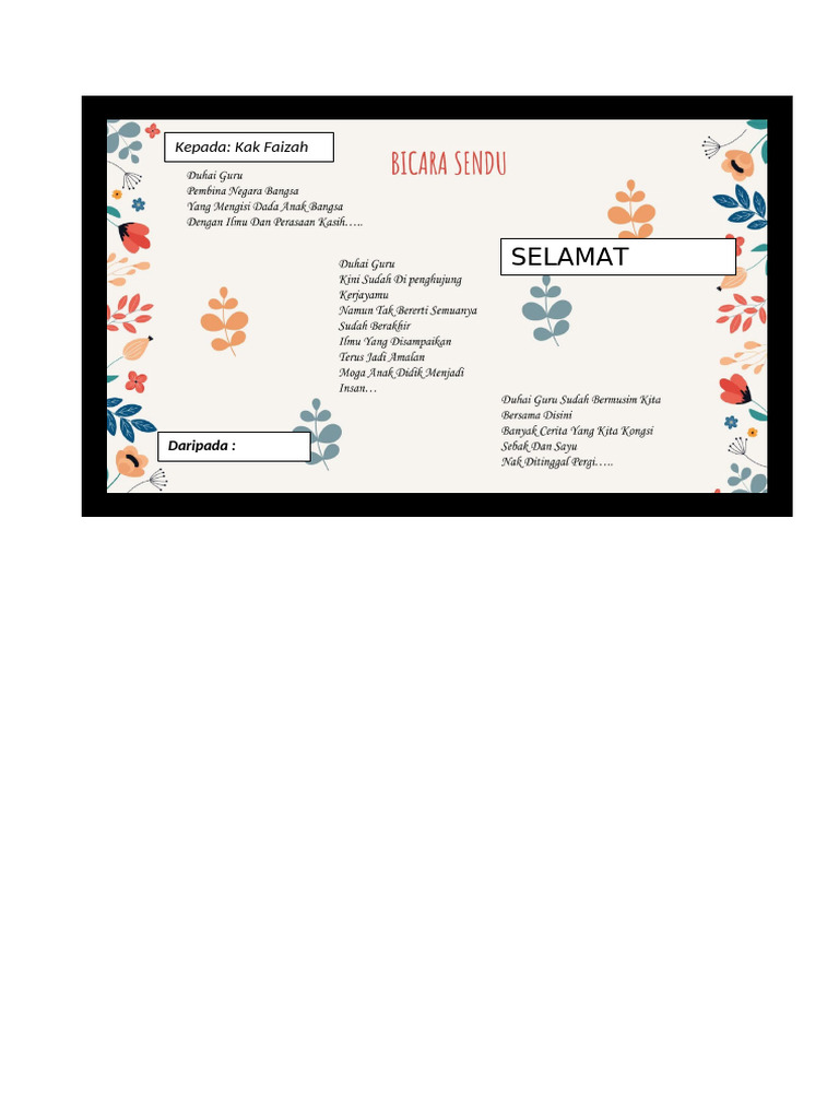 Ucapan Bersara | PDF