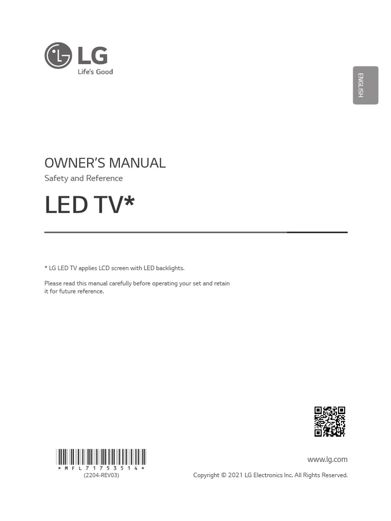 Led TV : Owner'S Manual | PDF | Hdmi | Television