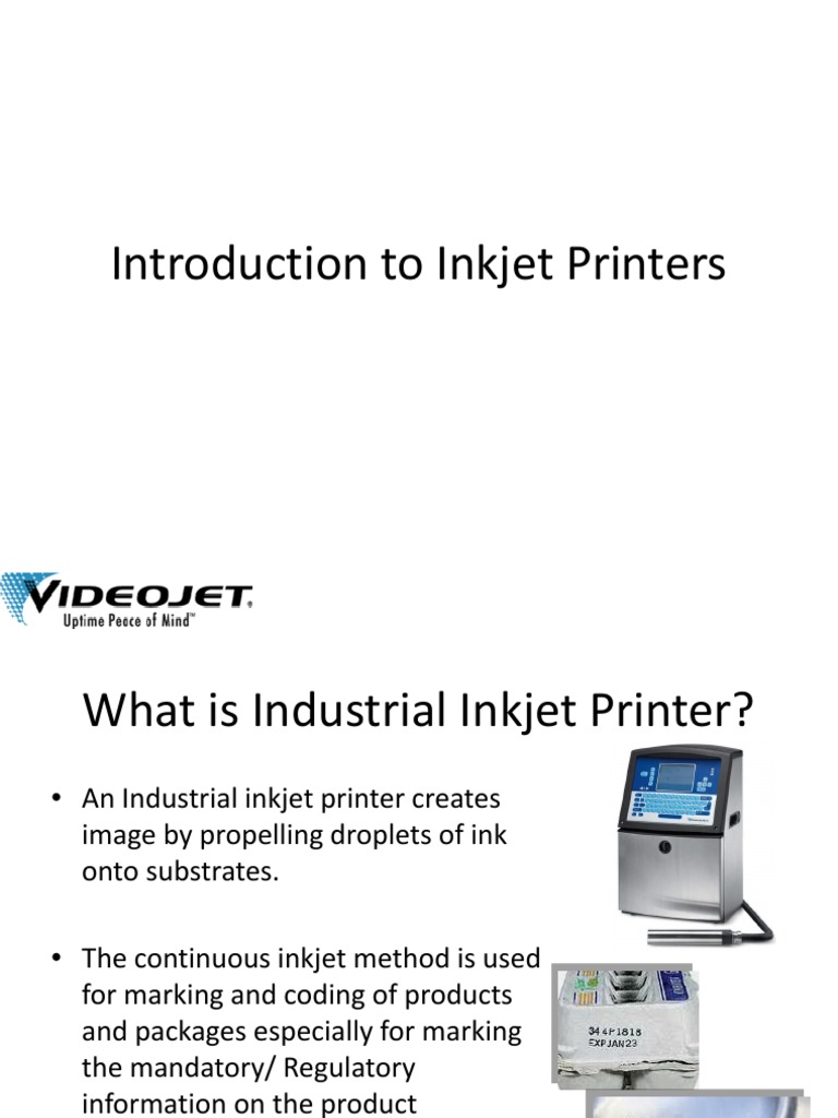 Introduction to Inkjet Printers