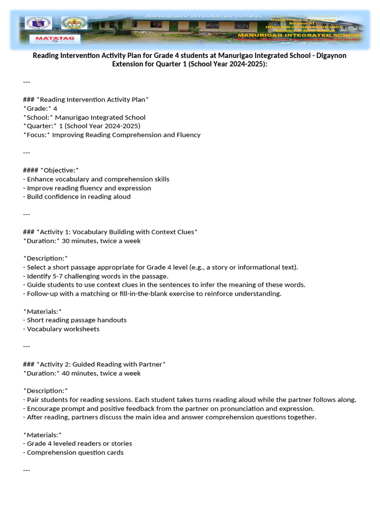 Reading Intervention | PDF | Reading Comprehension | Cognitive Science