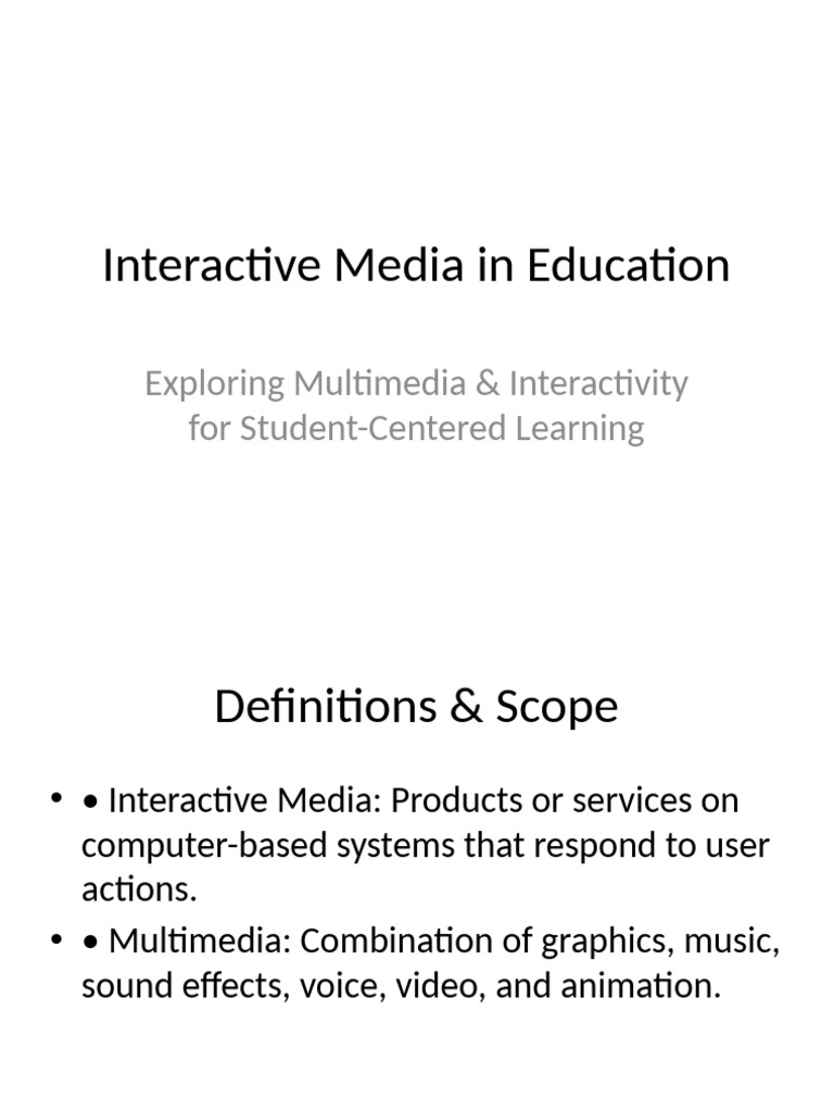 Interactive Media Presentation | PDF